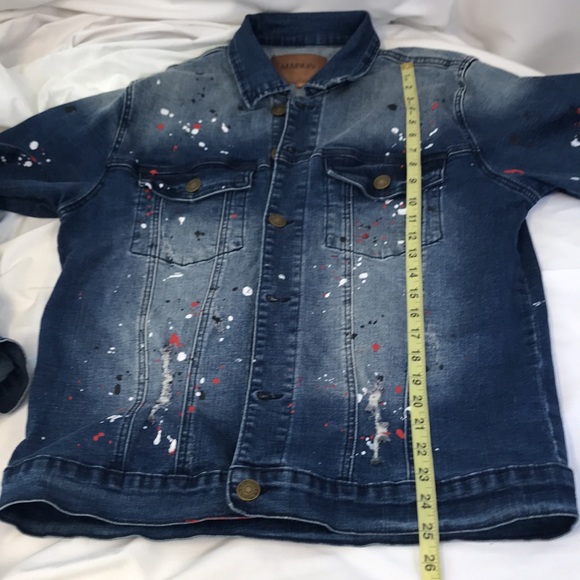 Maison Article | Jackets & Coats | Maison Article Distressed Paint ...